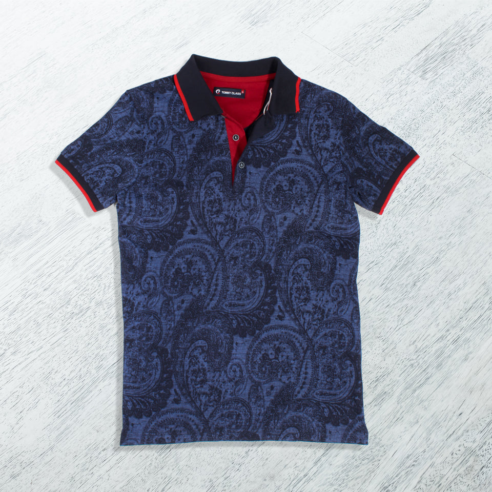 Men's polo t shirt styles- navy / made in Turkey -3365 | khazanti.com